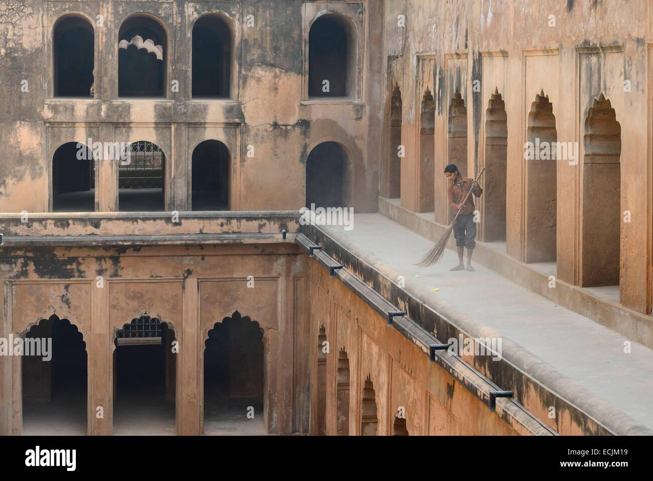 India, Uttar Pradesh, Lucknow, Bara Imambara, The baoli or stepwell ...