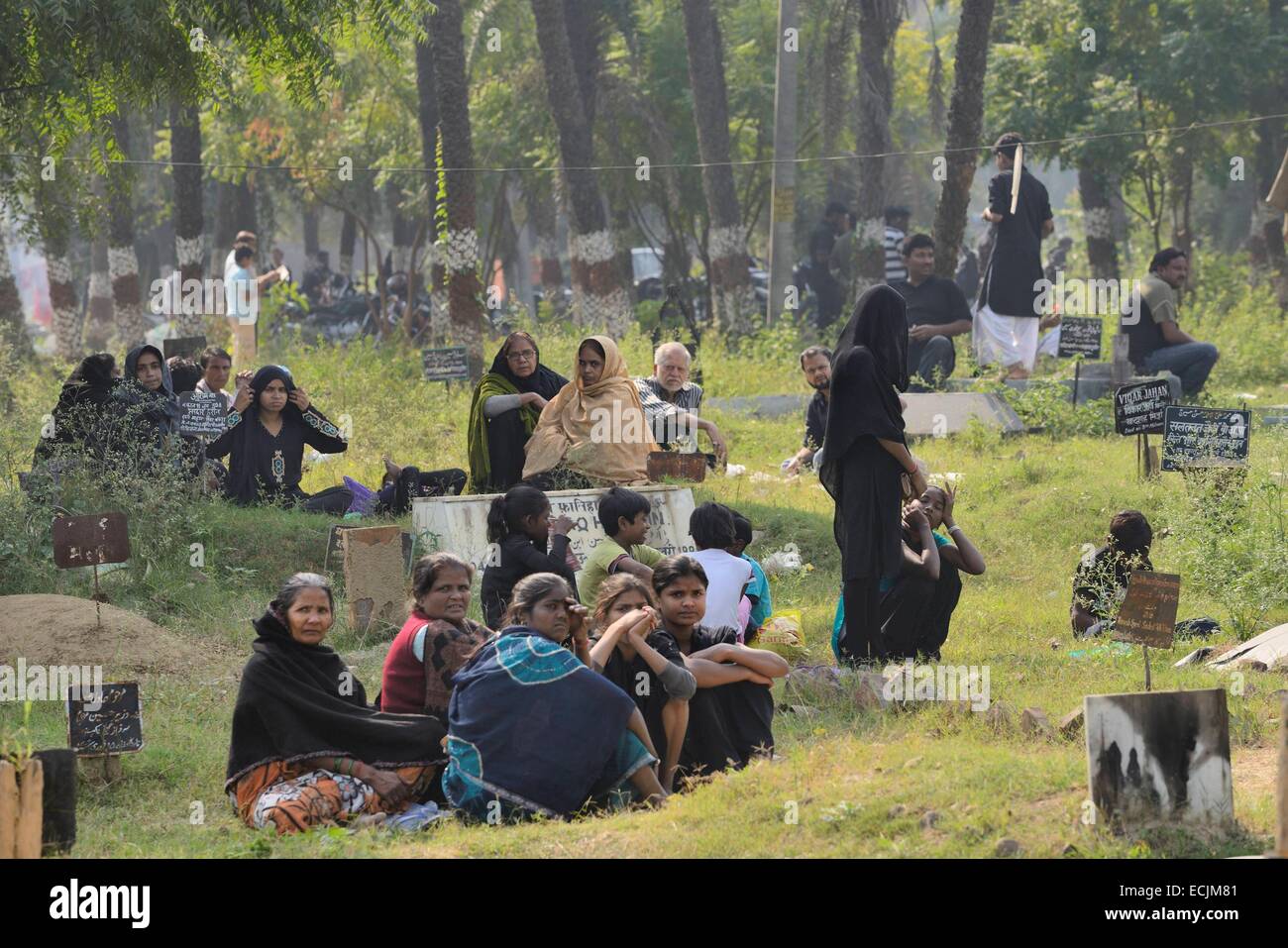 India, Uttar Pradesh, Lucknow, The graveyard of Imambara Talkatora ...