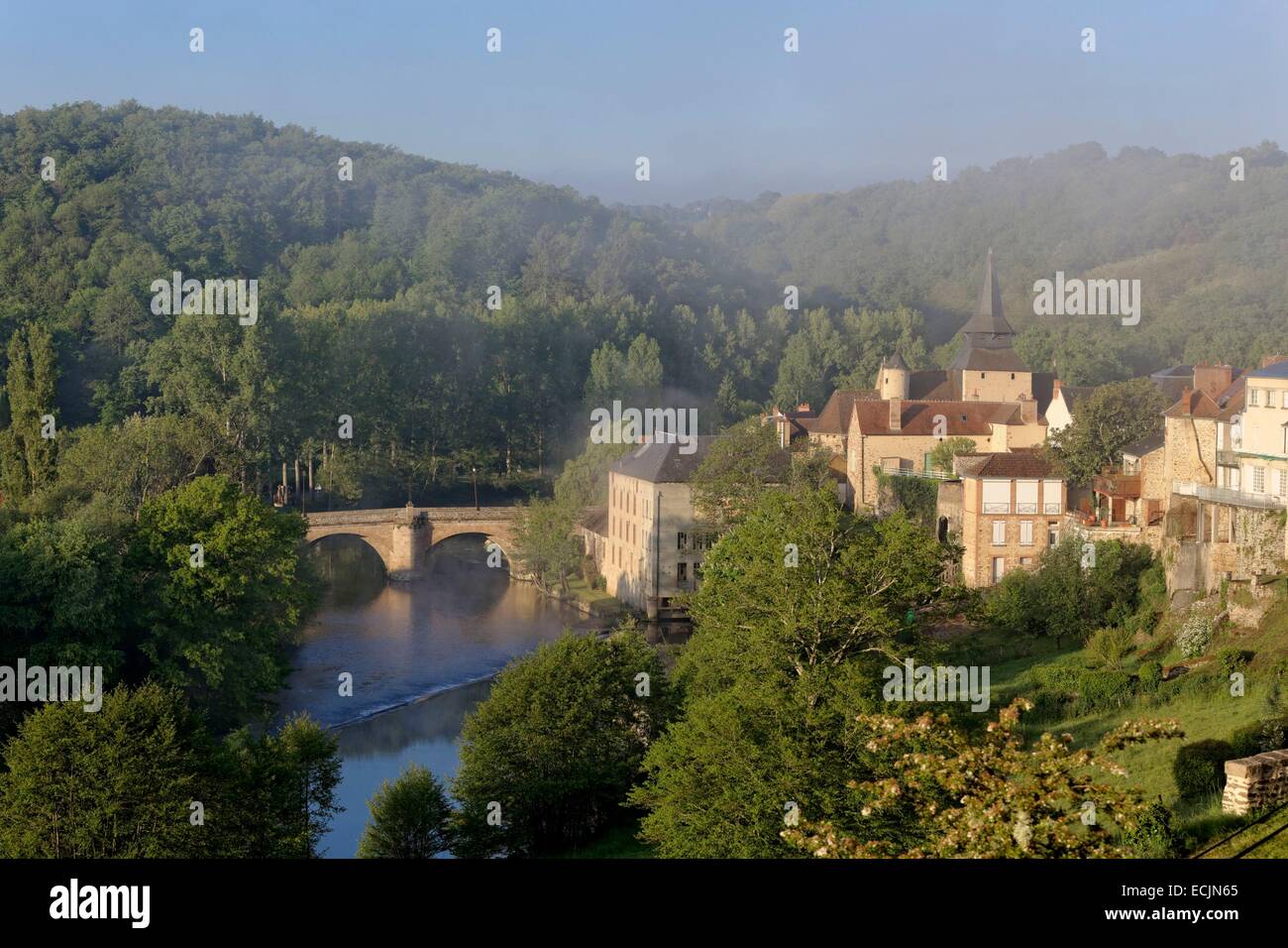 France, Creuse, La Celle Dunoise, Creuse valley Stock Photo - Alamy