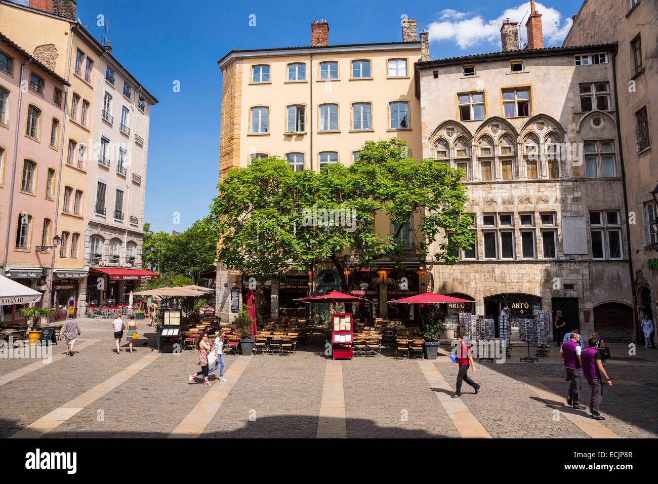France, Rhone, Lyon, historical site listed as World Heritage by UNESCO ...
