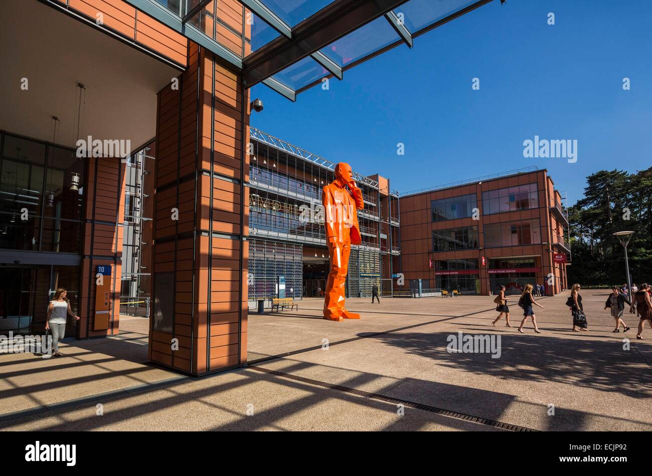 France, Rhone, Lyon, la Cite Internationale, between the Rhone and Parc ...