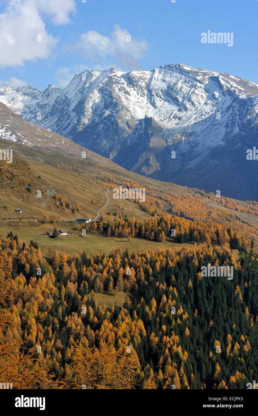 Austria, Salzburg Land, Carinthia, view on Grossglockner ...