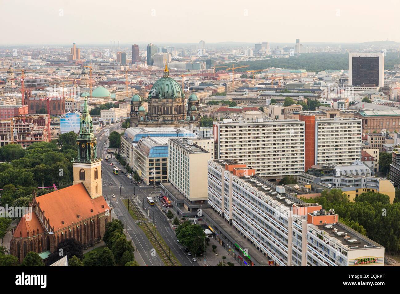 Germany, Berlin, East Berlin, general view from the Fernsehturm (TV ...