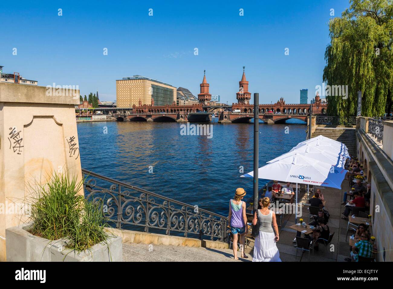 Germany, Berlin, East Berlin district of Kreuzberg, the banks of the ...