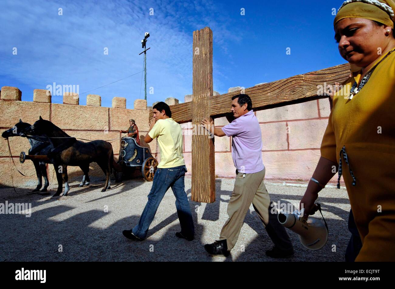 Argentina, Buenos Aires, Tierra Santa theme park, during the Holy Week ...