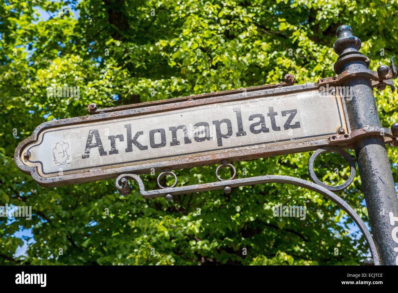 Germany, Berlin, East Berlin, Prenzlauner Berg district, Arkonaplatz ...