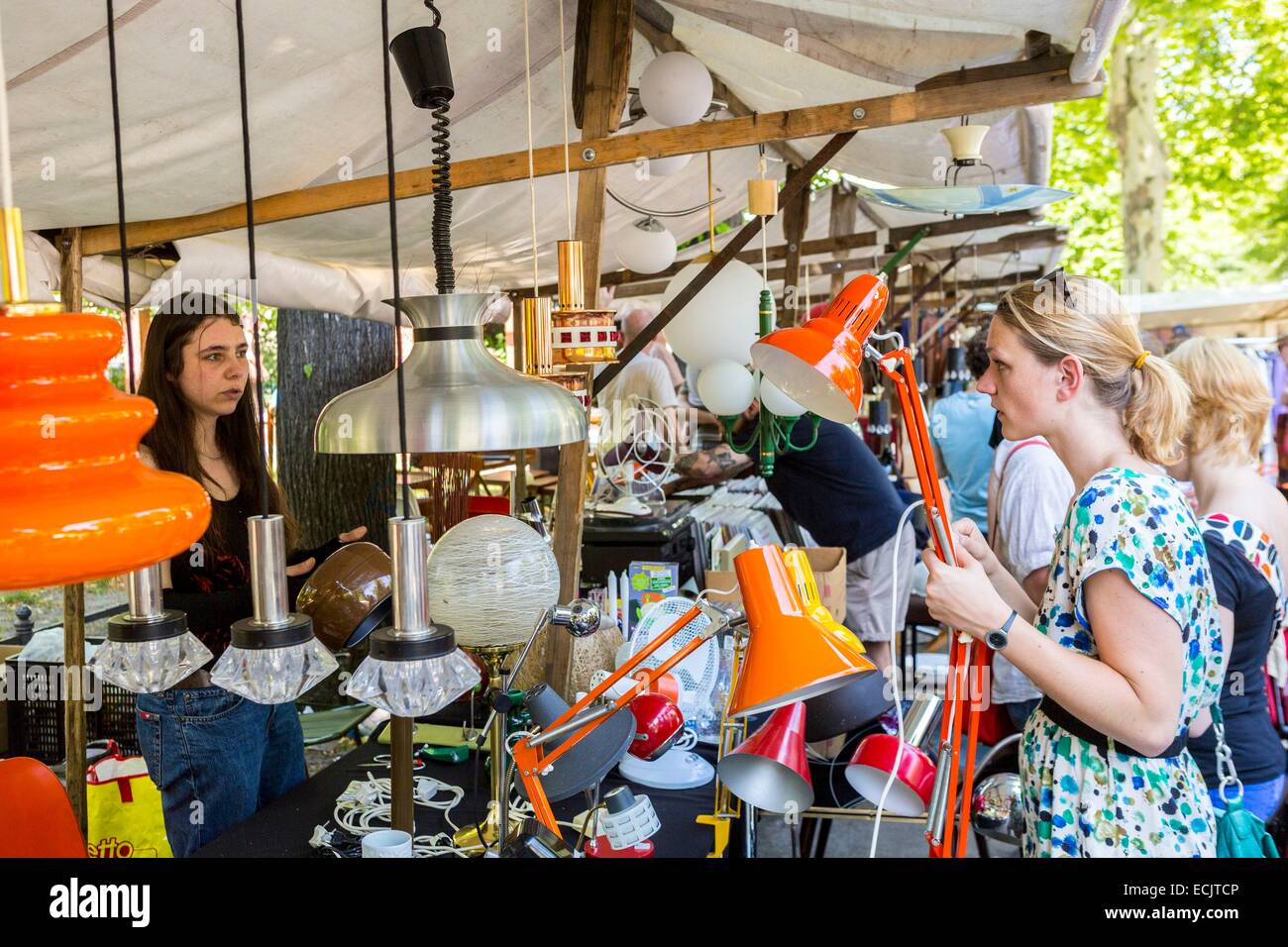 Germany, Berlin, East Berlin, Prenzlauner Berg district, Arkonaplatz ...