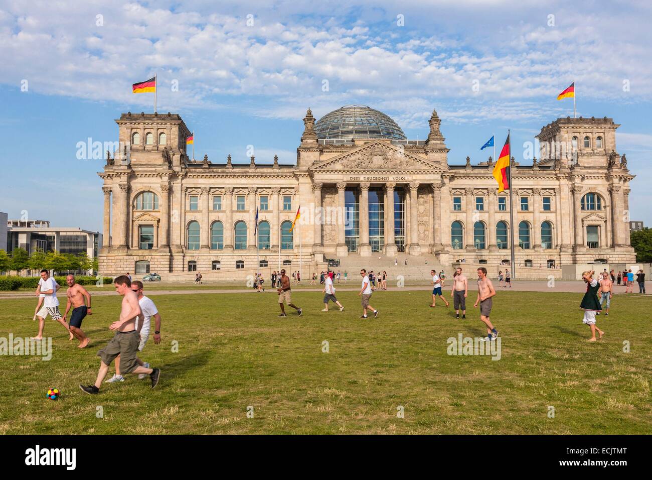 Germany, Berlin, Reichstag, where the German Bundestag (German Federal ...