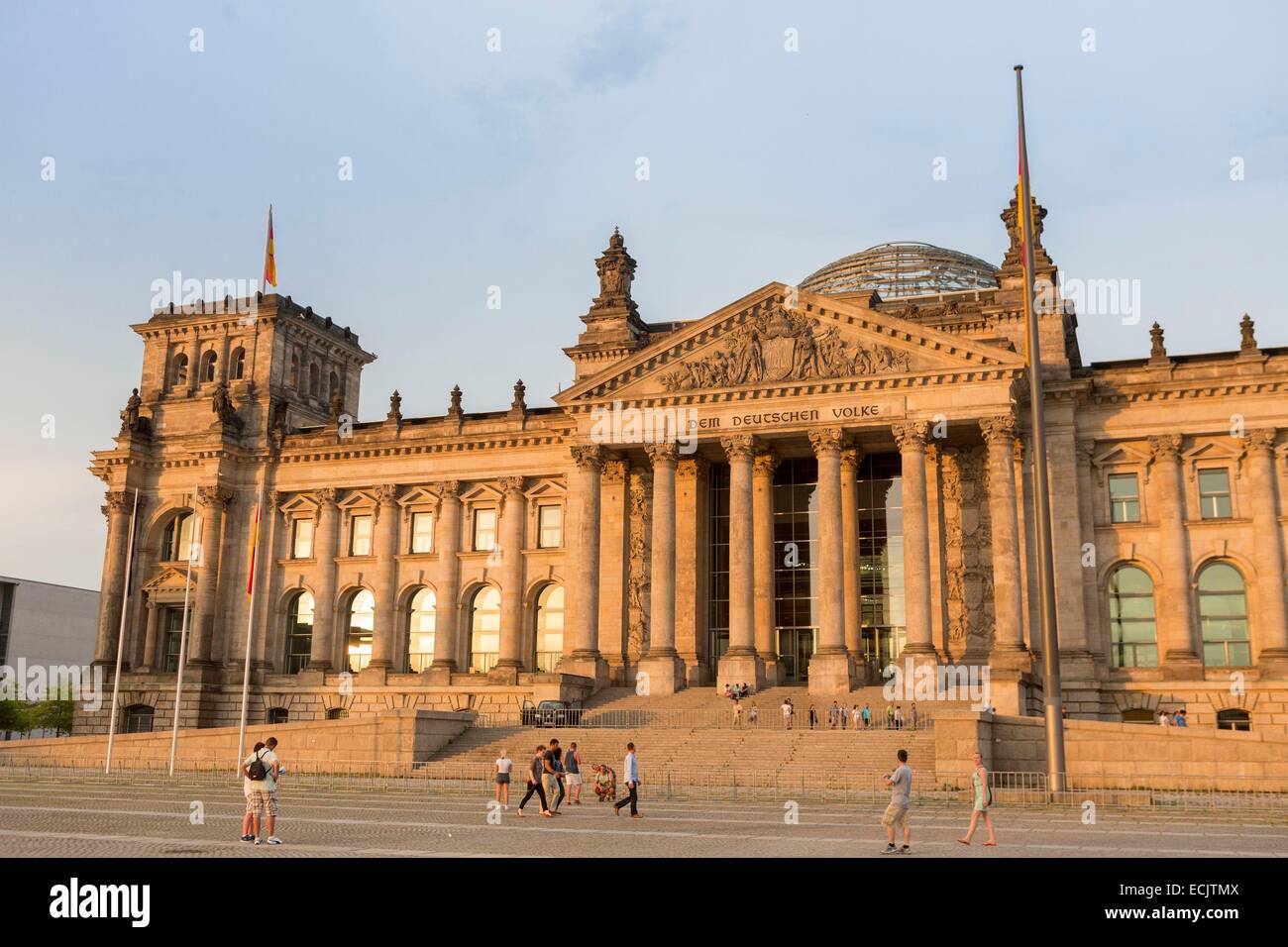 Germany, Berlin, Reichstag, where the German Bundestag (German Federal ...