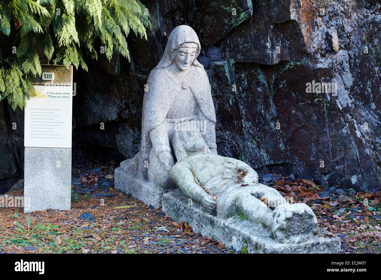 France, Morbihan, Plumelec, Callac, Cross stations of Callac Stock ...