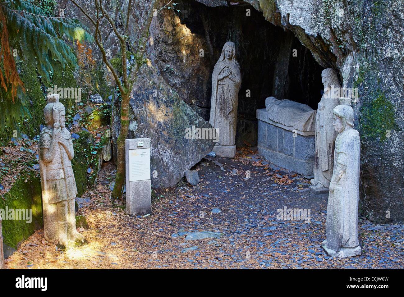 France, Morbihan, Plumelec, Callac, Cross stations of Callac Stock ...