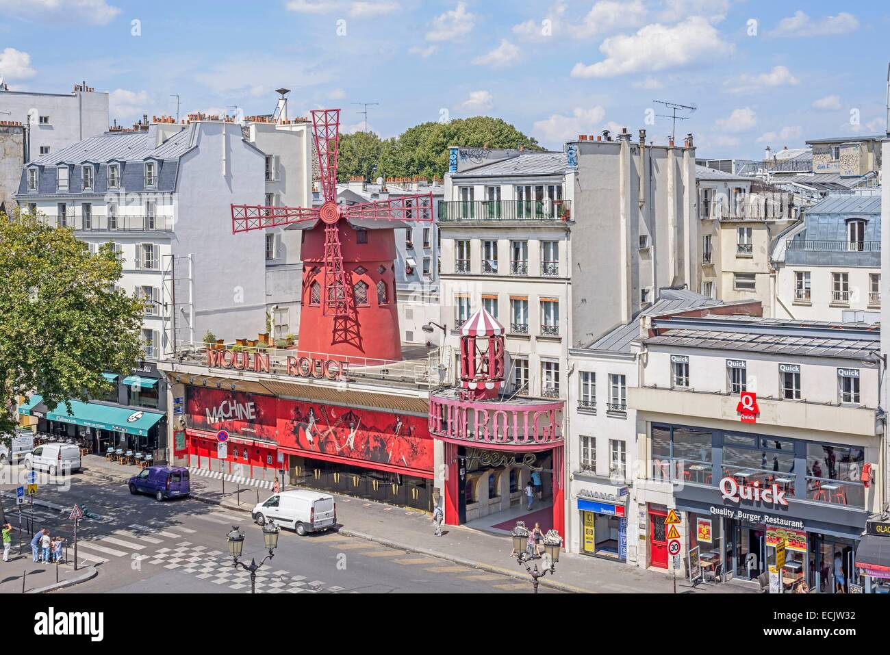 France, Paris, Pigalle district, the Moulin Rouge (Moulin Rouge ...
