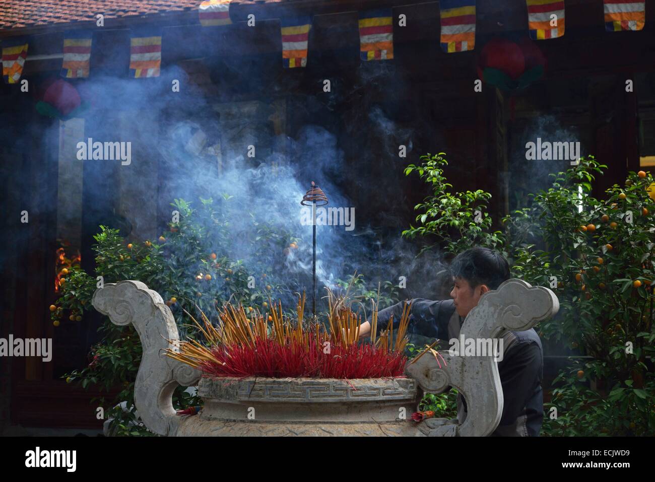 Vietnam, Hanoi, Ba Da pagoda, built in 11 th century Stock Photo - Alamy