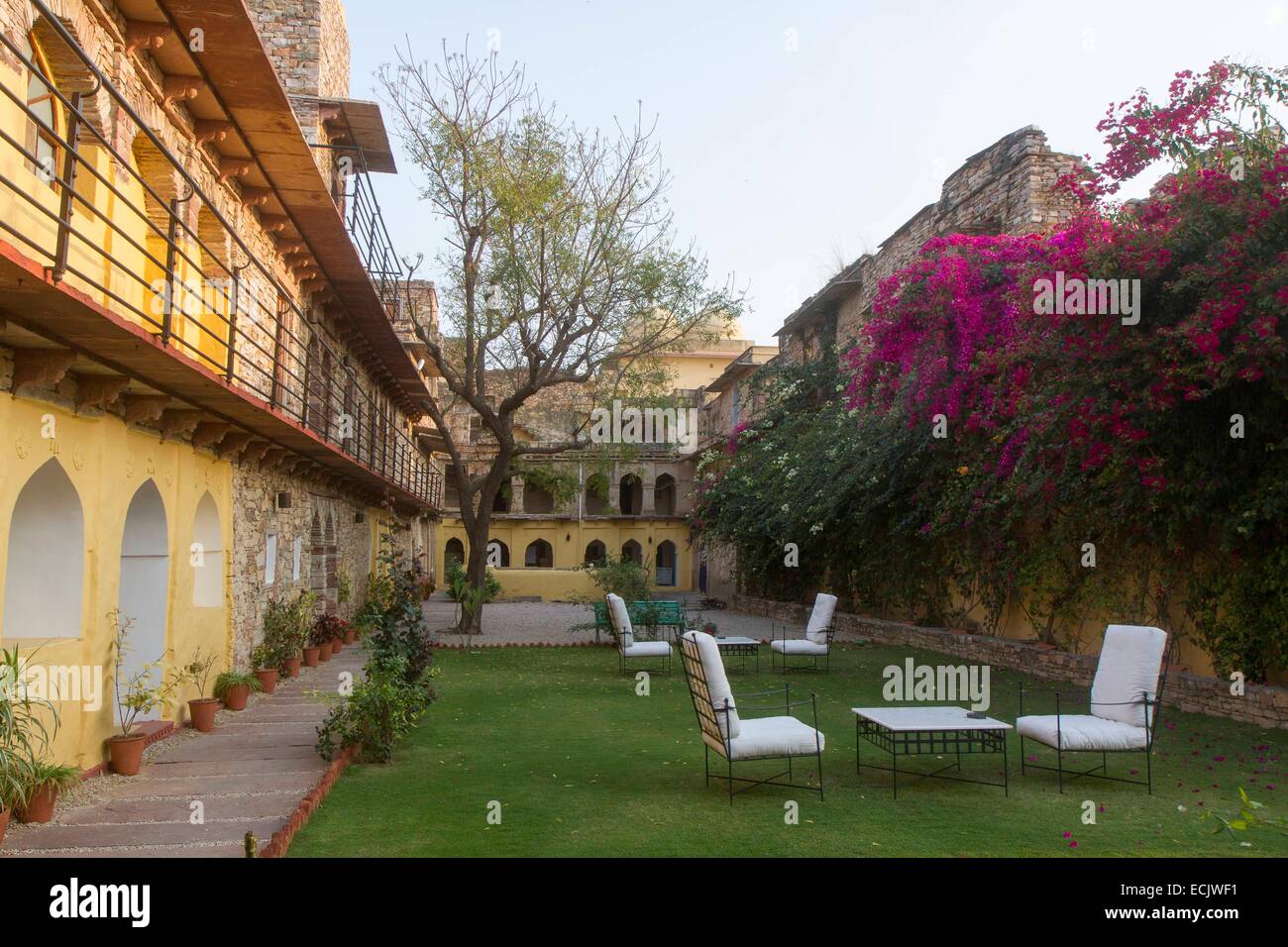 India, Rajasthan state, Ramathra fort, hotel Stock Photo - Alamy
