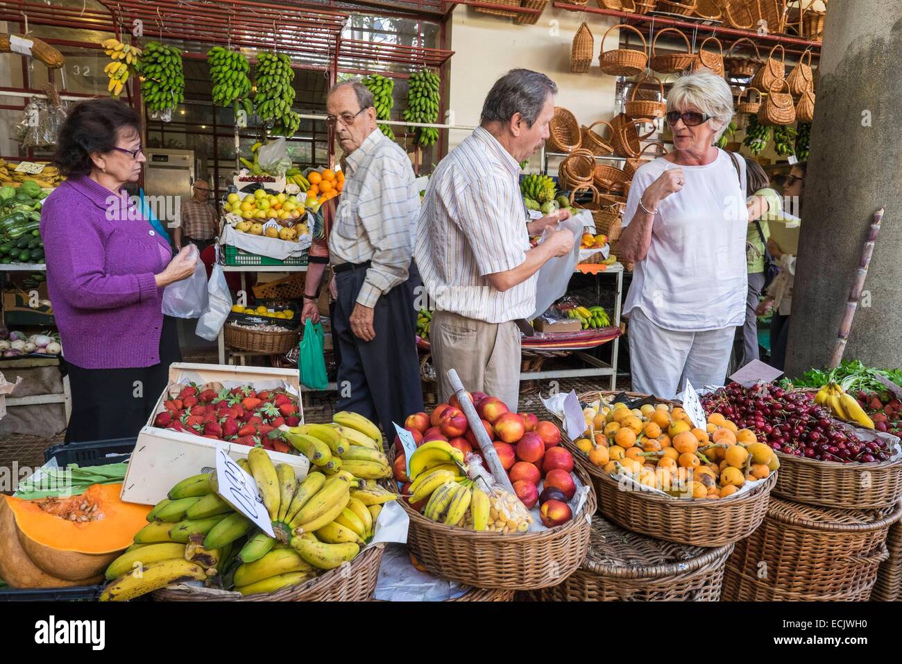 Fruit vegetable market funchal madeira hi-res stock photography and ...