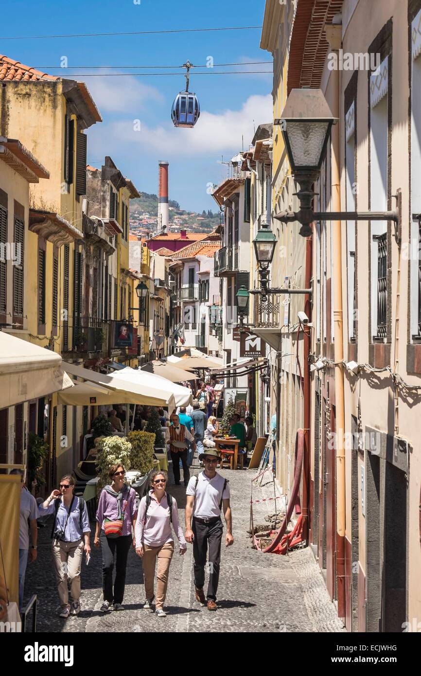 Portugal, Madeira island, Funchal, the historic district of Santa Maria ...