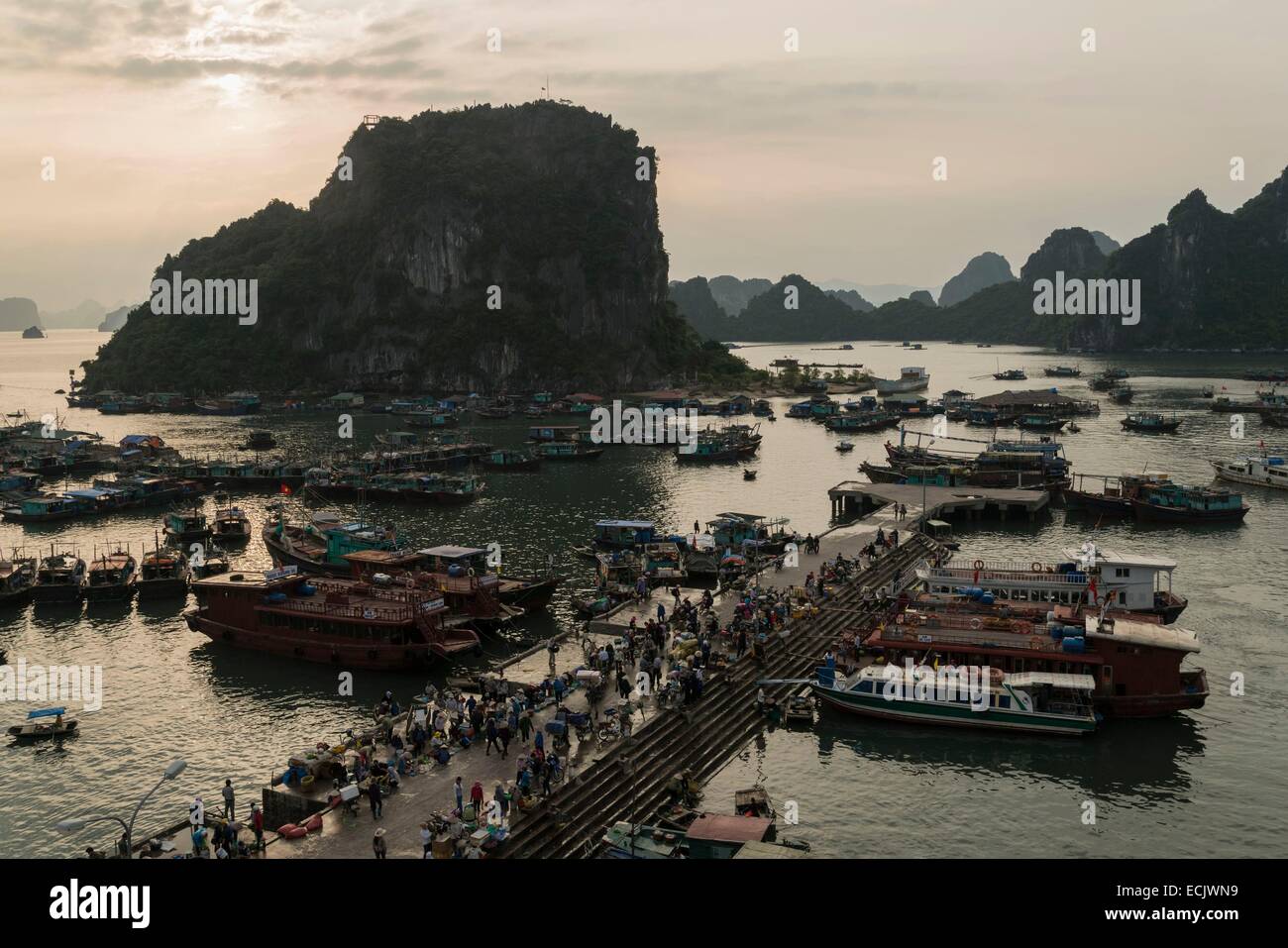 Vietnam, Quang Ninh province, Ha Long bay, listed as World Heritage by ...