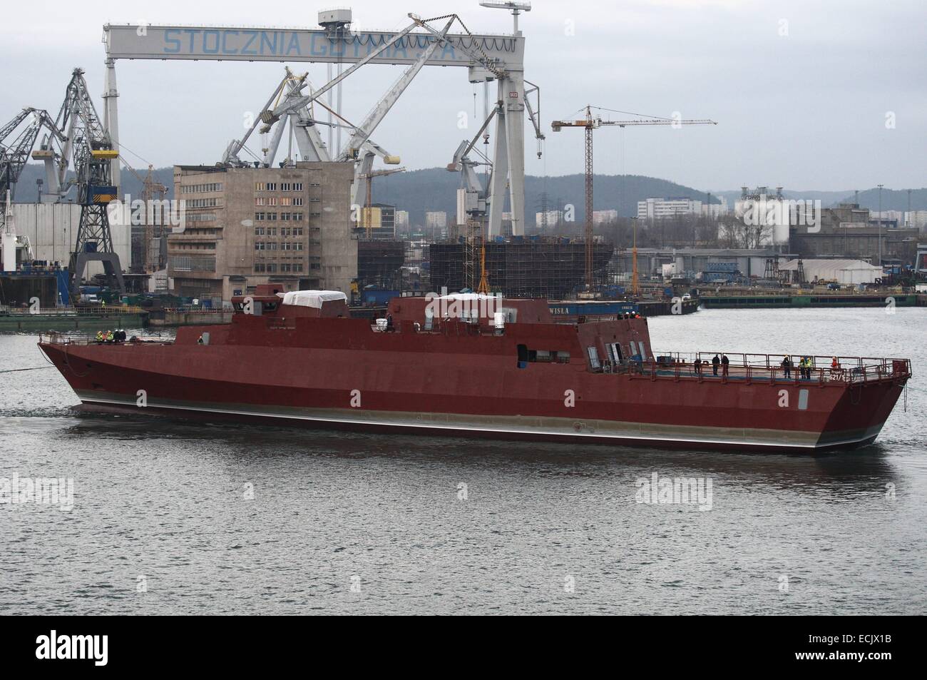Gdynia, Poland 16th, Dec. 2014 New Polish patrol vessel SLAZAK ...