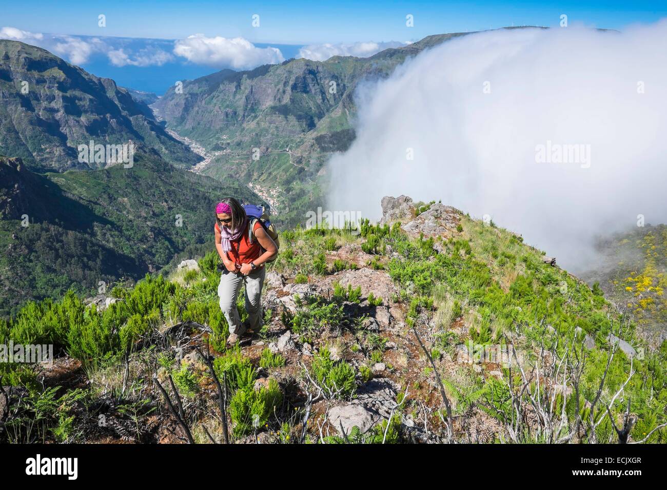Portugal, Madeira island, hike from Encumeada to Curral das Freiras ...