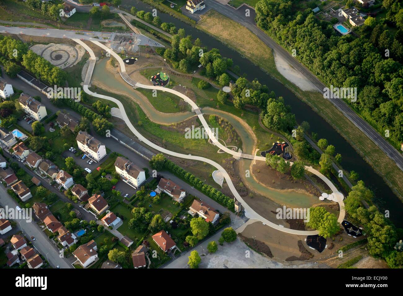 France, Doubs, Montbeliard, planning urban park called the island ...