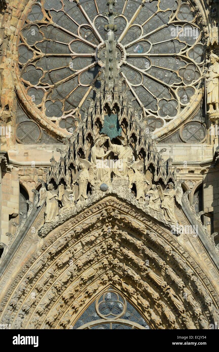 France, Marne, Reims, Notre Dame de Reims cathedral, listed as World ...