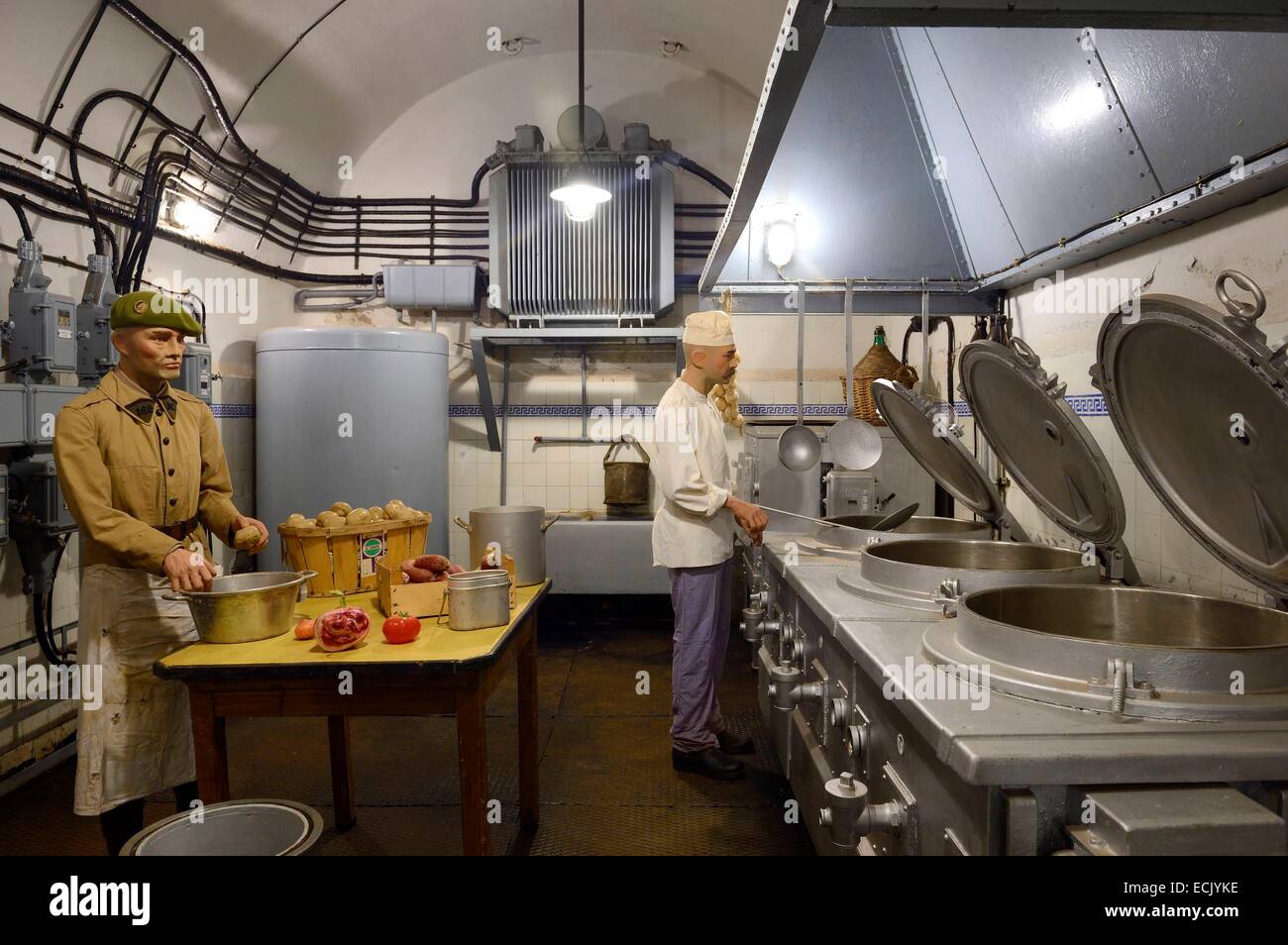 France, Moselle, Veckring, Maginot Line, Hackenberg Fortress, troop ...