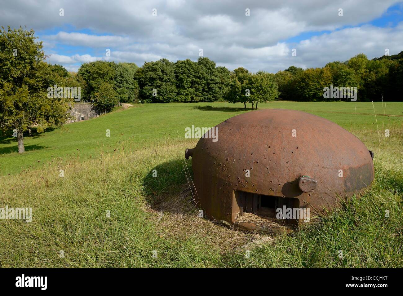 France, Moselle, Veckring, Maginot Line, Hackenberg Fortress, armored ...