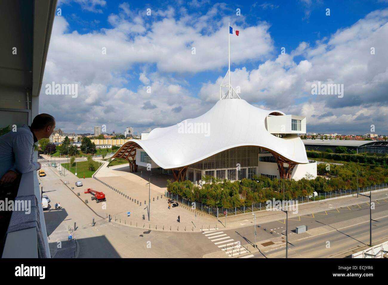 France, Moselle, Metz, Amphitheatre district, Centre Pompidou Metz, art ...