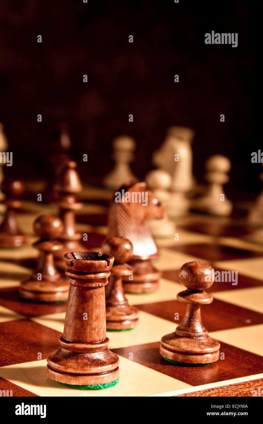 Chess game in progress hi-res stock photography and images - Alamy