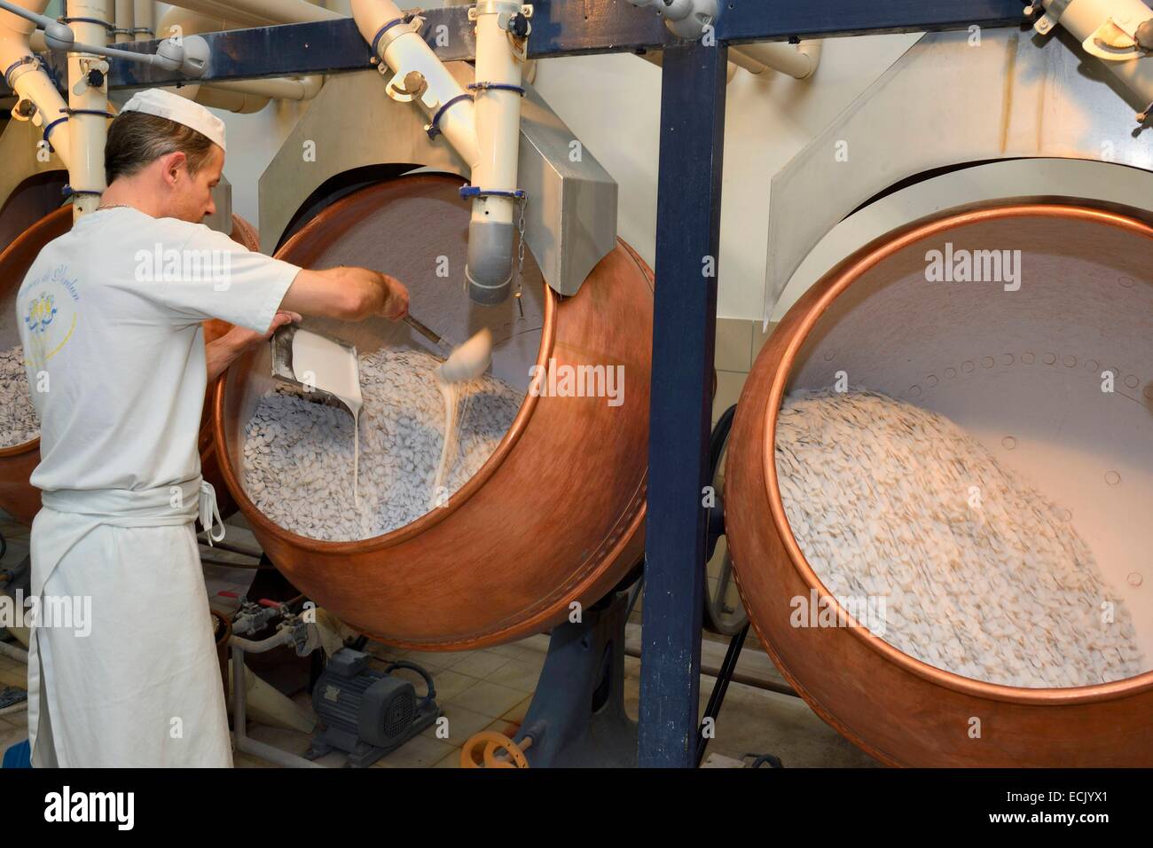 France, Meuse, Verdun, Braquier sugared almonds (dragee) factory ...