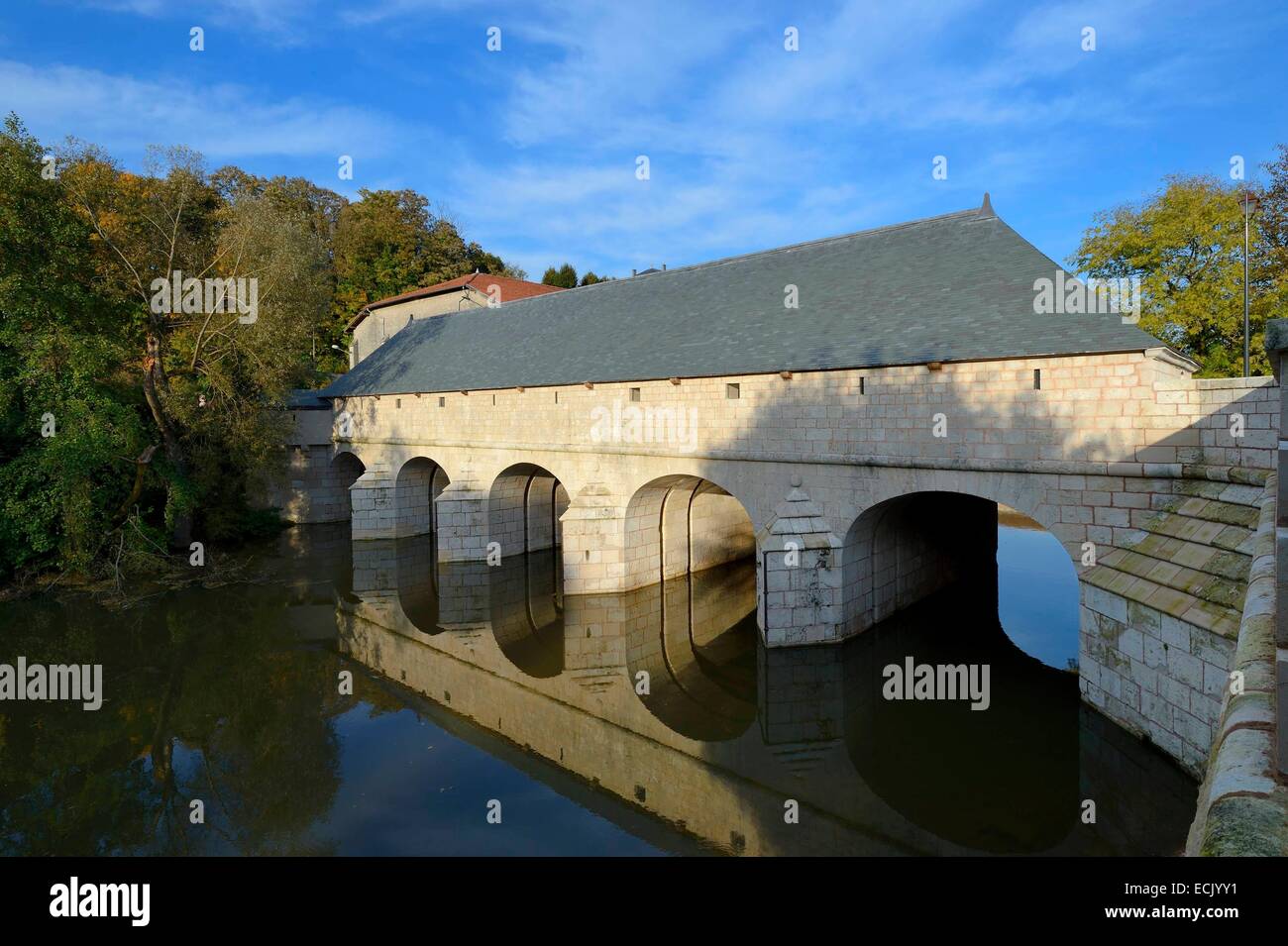 France, Meuse, Verdun, the Saint Amand lock and sluice bridge (1685 ...
