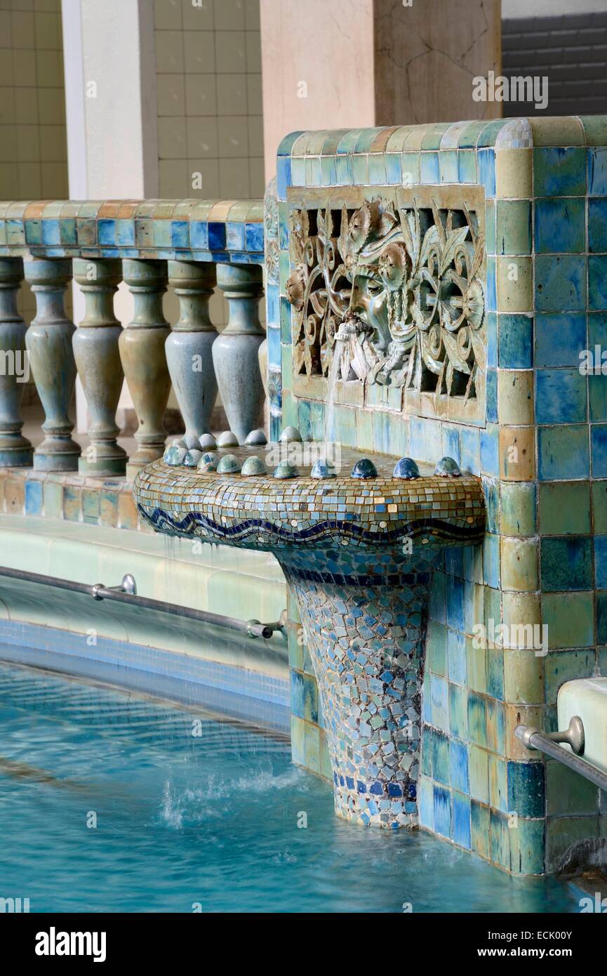 France, Meurthe et Moselle, Nancy, round swimming pool of Thermal Nancy ...