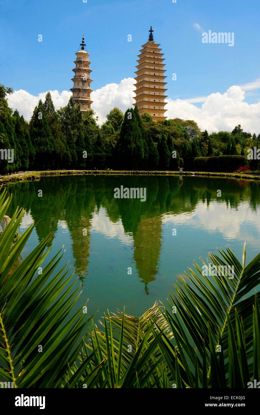 China, Yunnan Province, Dali, the Three Pagodas of Chong Sheng Temple ...