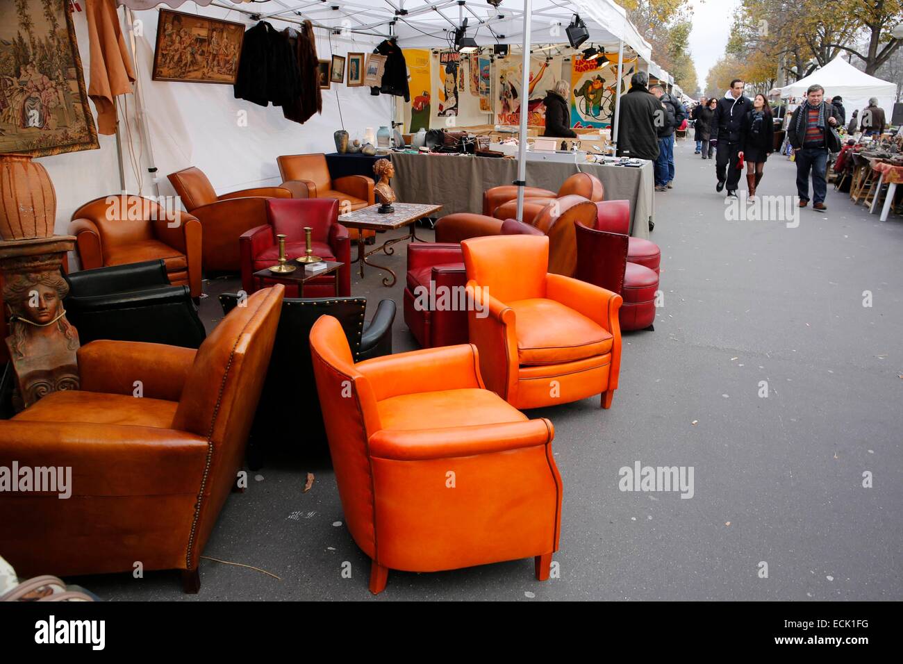 France, Paris, flea market in Nation Stock Photo - Alamy