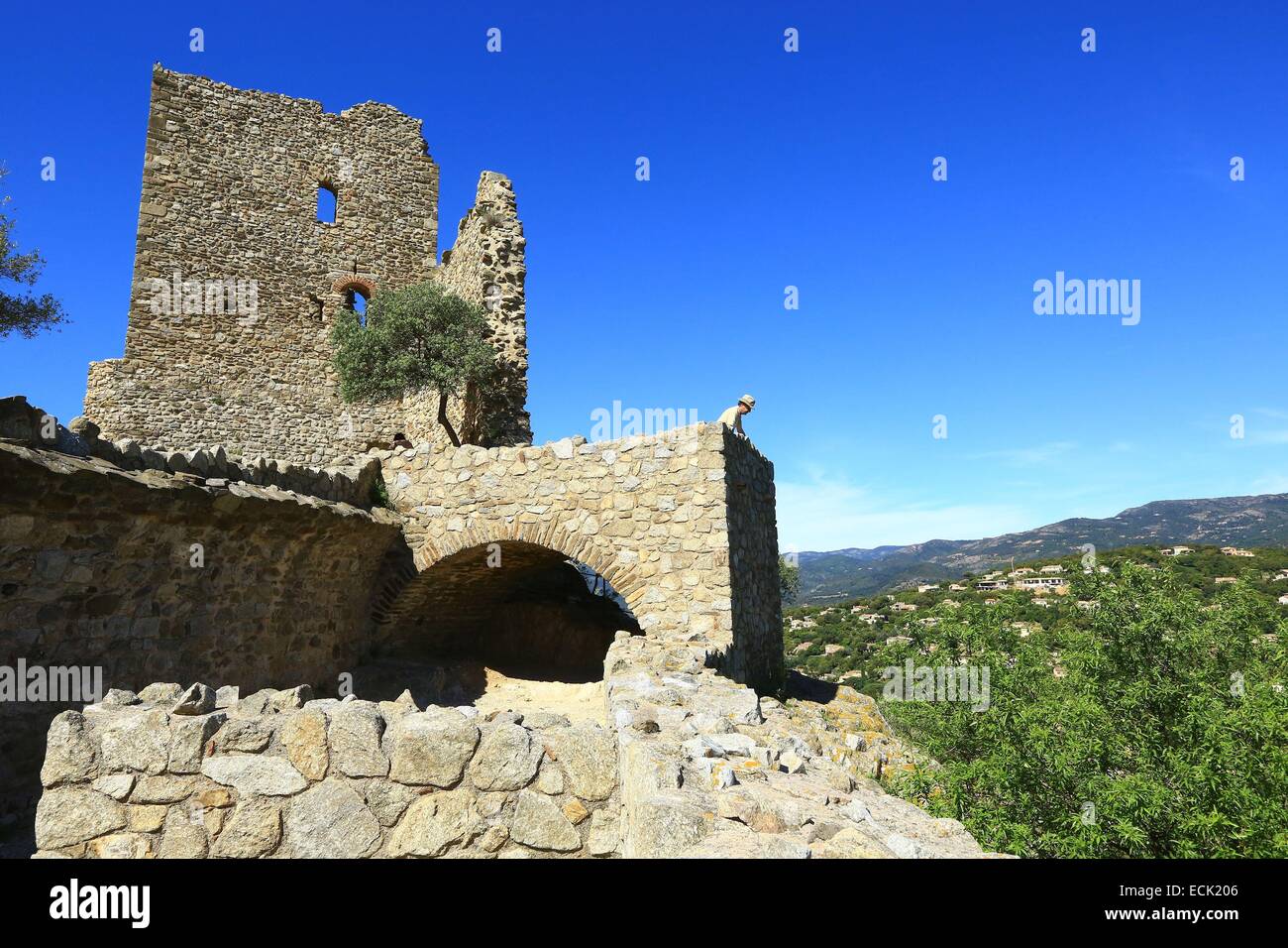 France, Var, Grimaud, the castle Stock Photo - Alamy