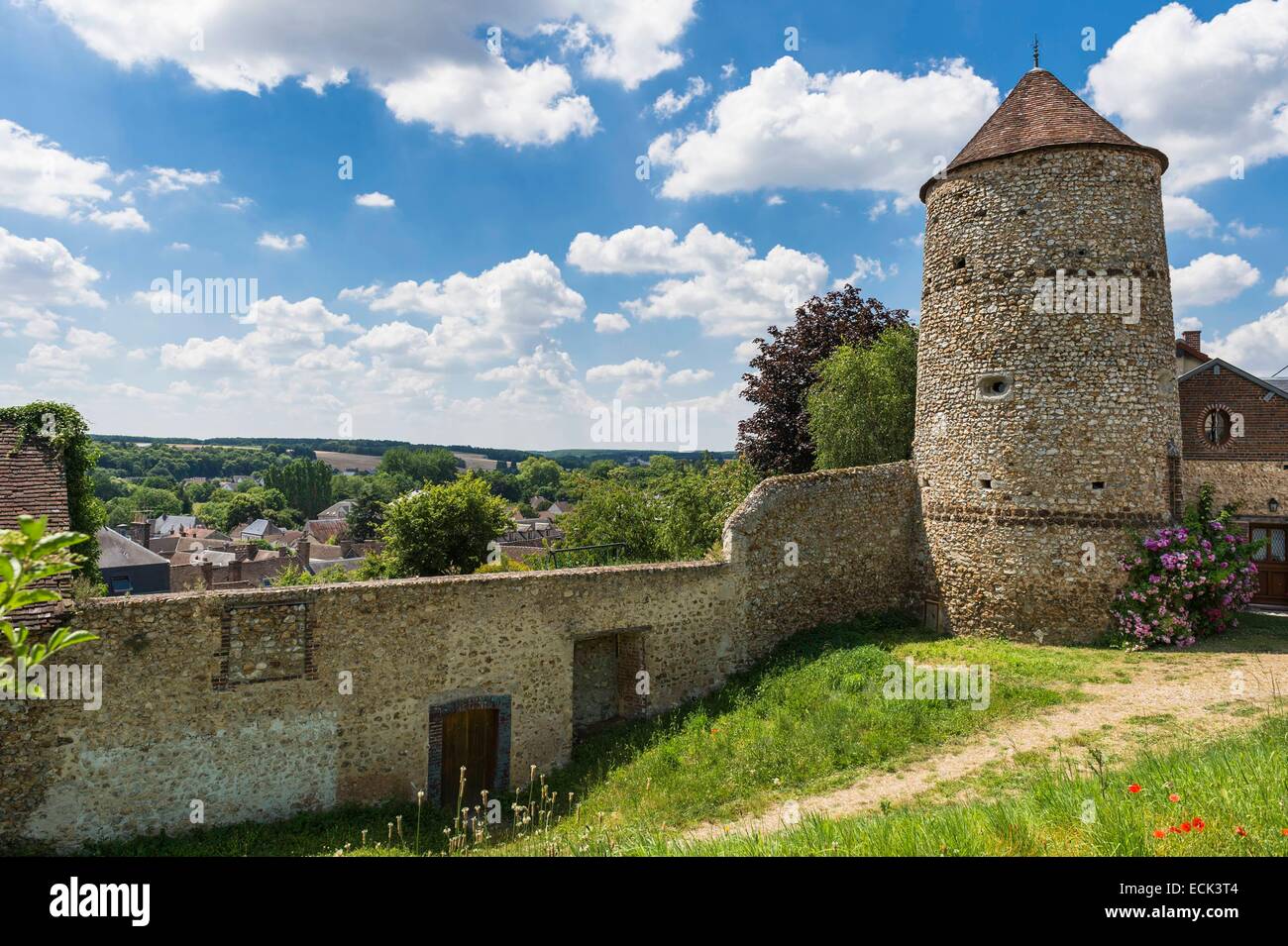 France, Eure, Nonancourt, remains of the castle ramparts Stock Photo ...