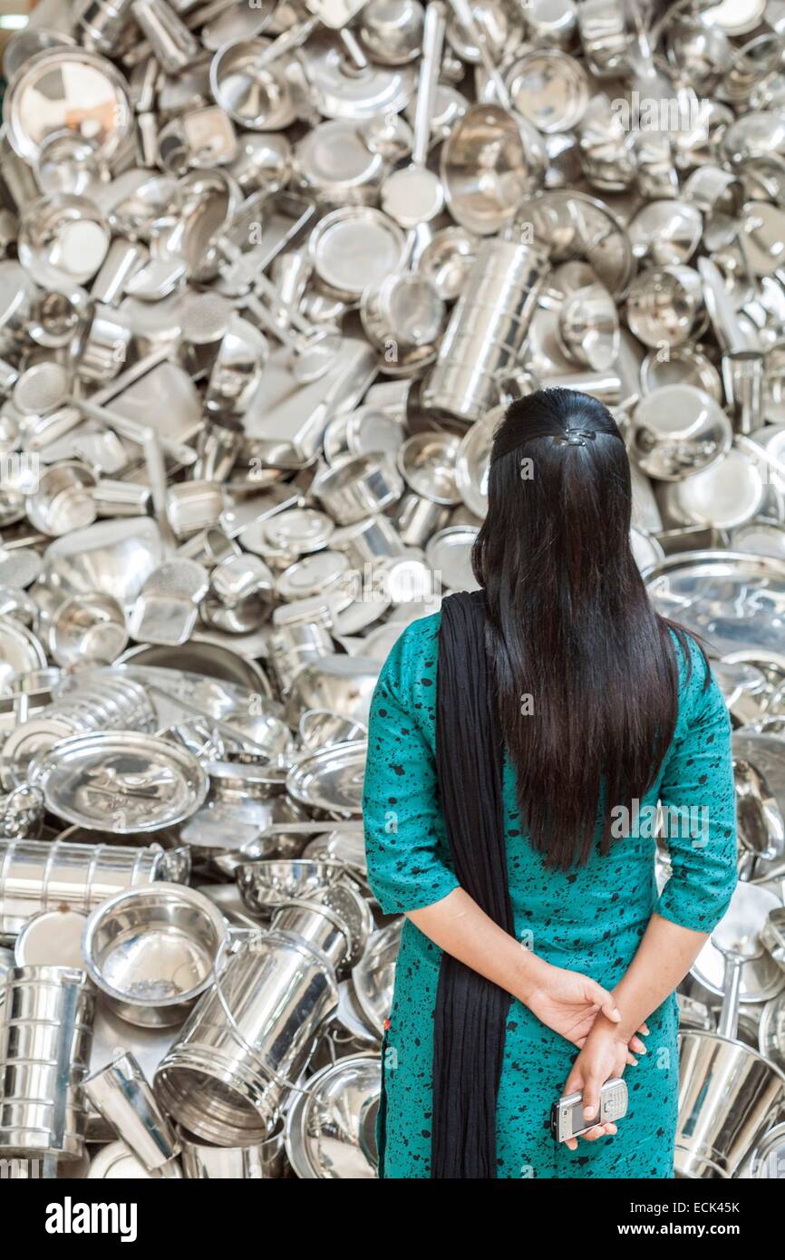 India, New Delhi, Kiran Nadar Museum of Art (KNMA) opened in 2010 and ...