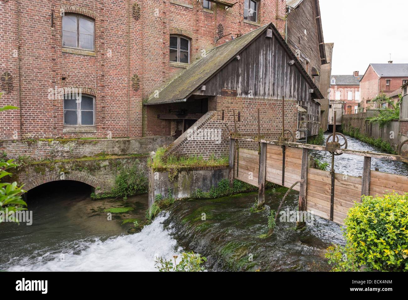 France, Seine Maritime, Aumale, 19th century Moulin du Roy along the ...