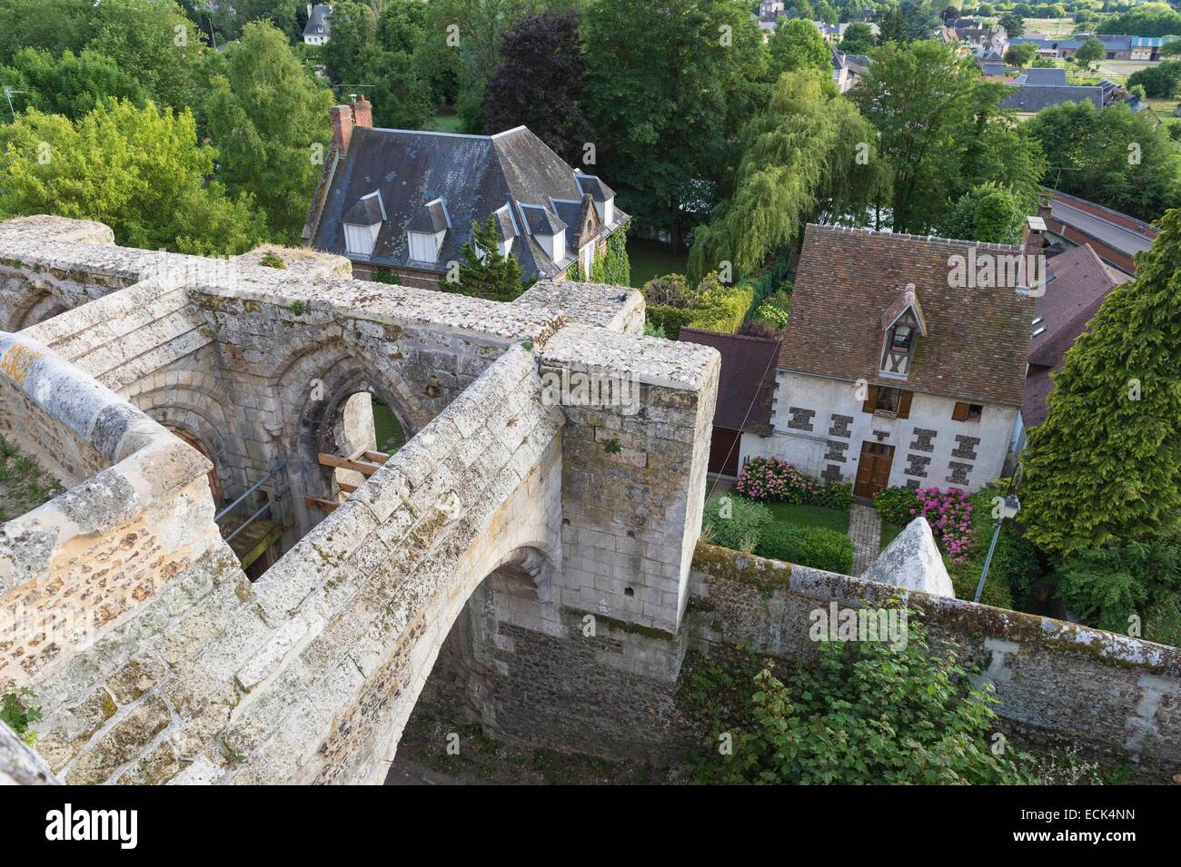 France, Eure, Beaumont le Roger, the ruins of the Holy Trinity priory ...