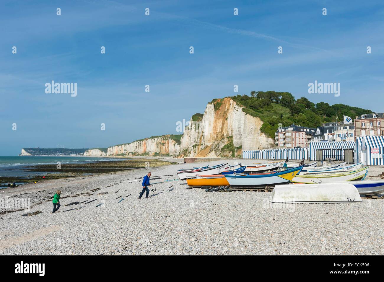 France, Seine Maritime, Yport, the beach and the cliffs Stock Photo - Alamy