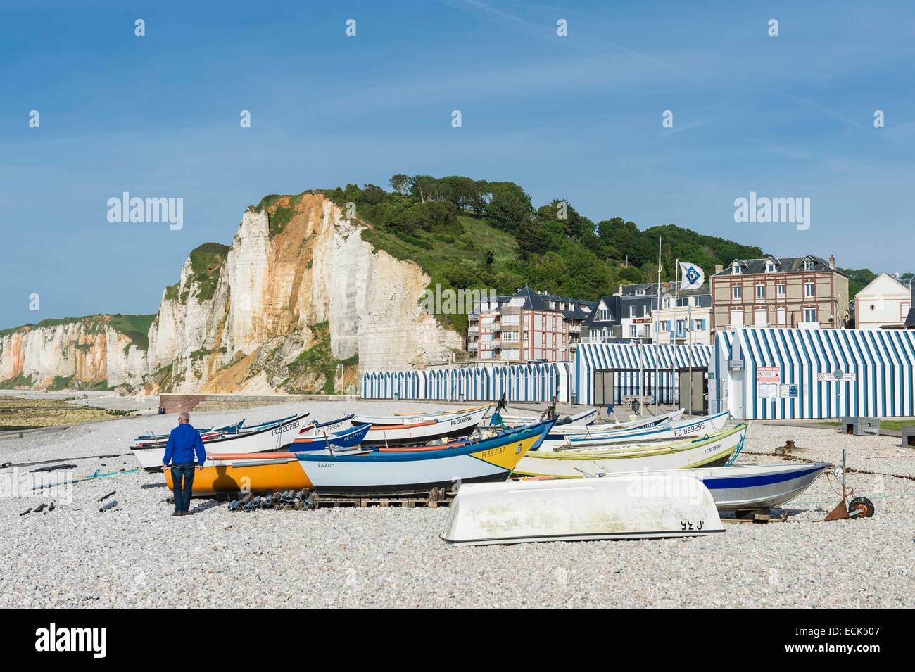 France, Seine Maritime, Yport, the beach and the cliffs Stock Photo - Alamy