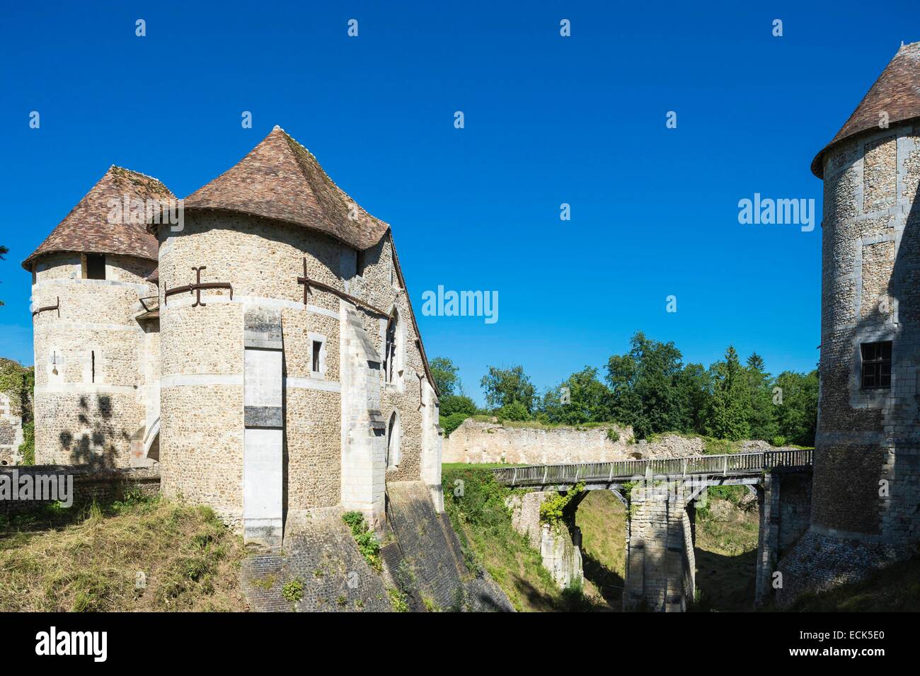 France, Eure, Harcourt, Harcourt castle built at the end of the 12th ...