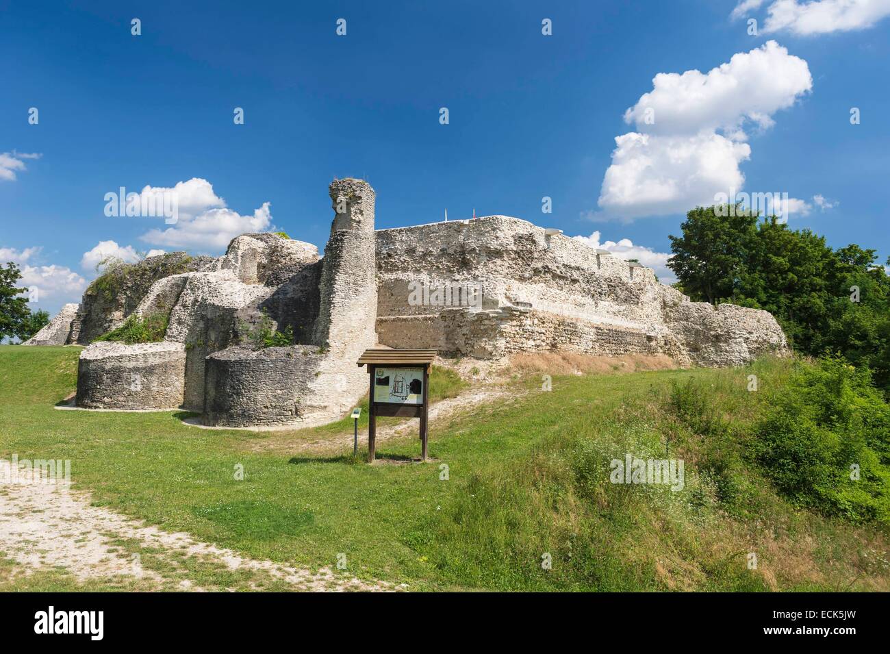 France, Eure, Ivry la Bataille, late 10th century military fortress ...