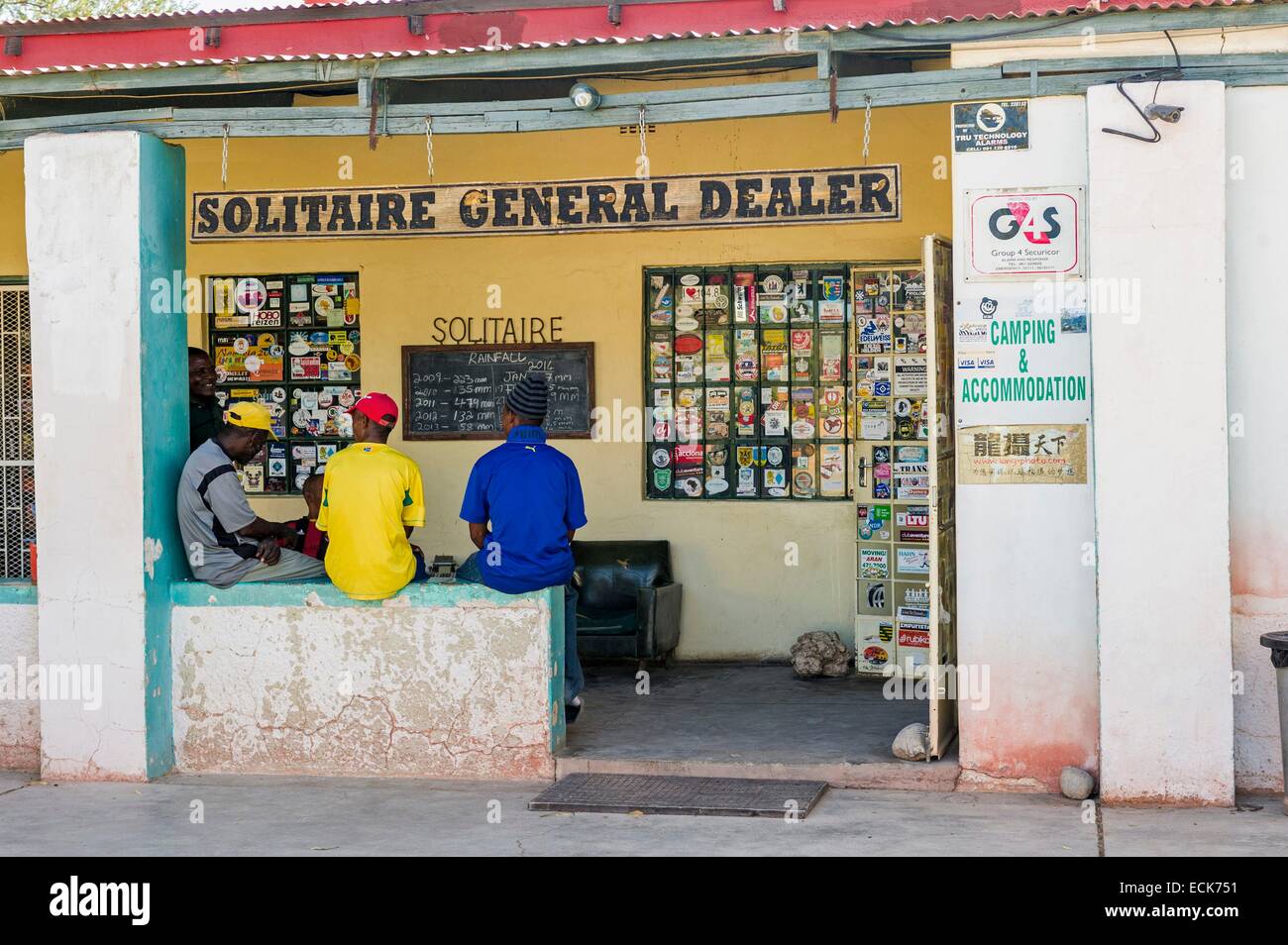 Namibia, Khomas region, Solitaire petrol station, the shop Stock Photo ...