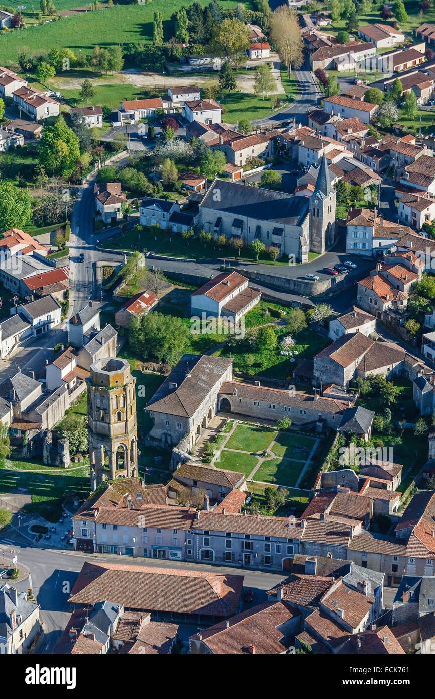 France, Vienne, Charroux, Saint Sauveur de Charroux abbey and the ...