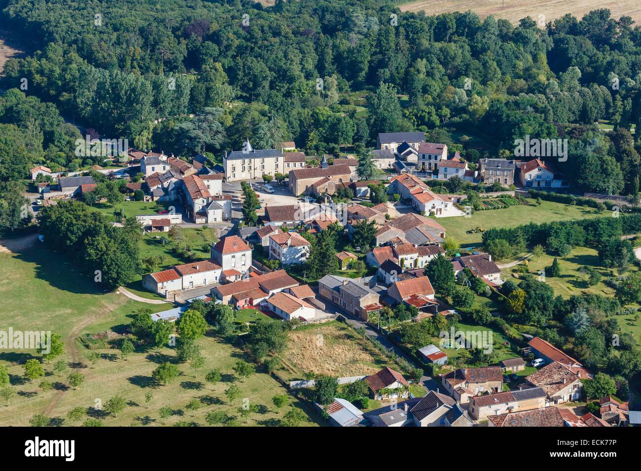 France, Vienne, Magne, the village (aerial view Stock Photo - Alamy
