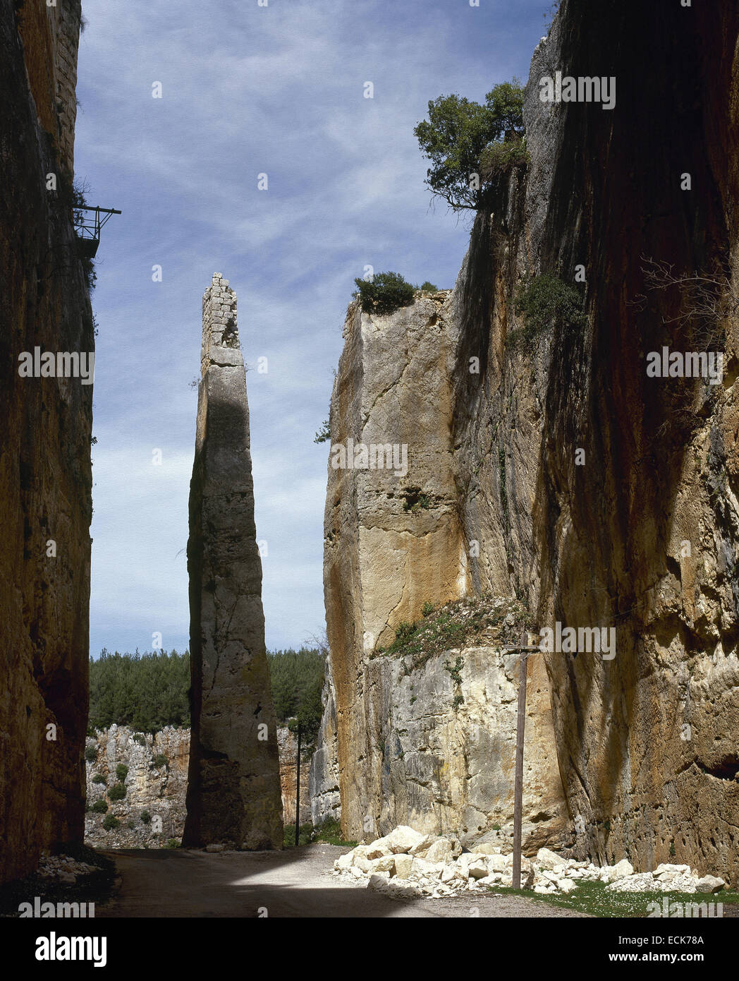 Syria. Citadel of Salah Ed-Din or Saladin Castle. Near Al-Haffah. Moat ...