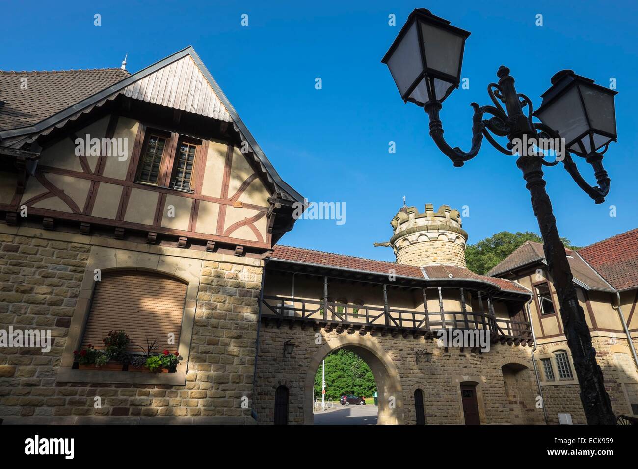 France, Moselle, Forbach, Schlossberg castle, fortified castle built in the 11th or 12th century ...