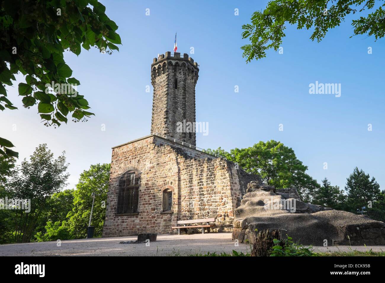 France, Moselle, Forbach, Schlossberg castle, fortified castle built in the 11th or 12th century ...
