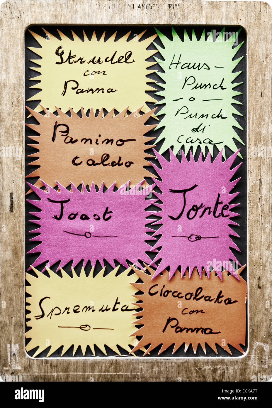 handwriting food sheets Stock Photo - Alamy